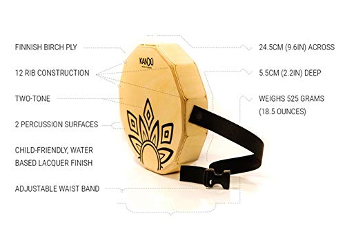 KTÄK -The First Handcrafted, Hand Drum Percussion, Two-Sound Cajón Body Snare, Portable Cajon by Kandu (Green Acid)