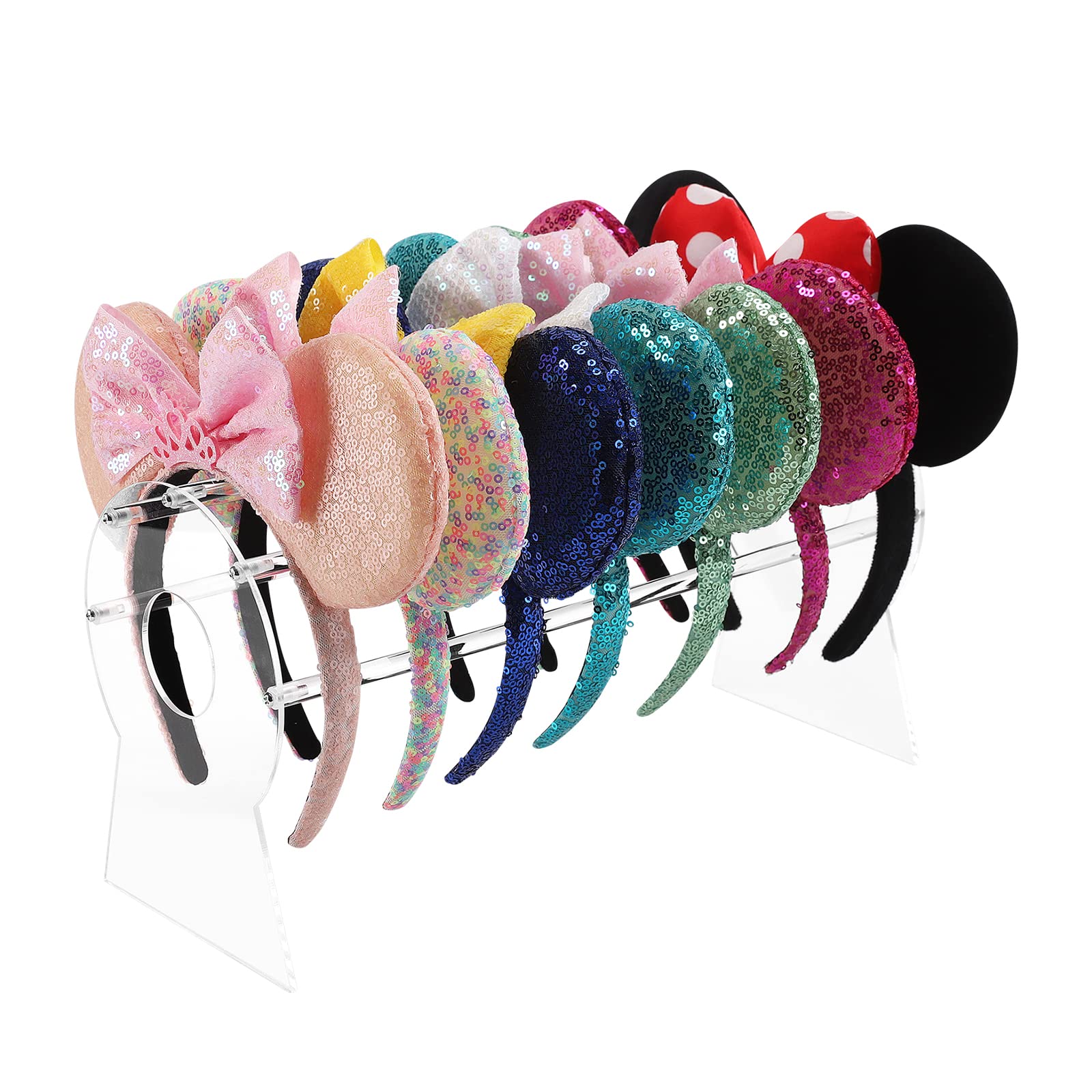 Pengup Heaband Holder Organizer,Acrylic Hair Band Ear Display Stand Jewelry Storage for Show Selling.