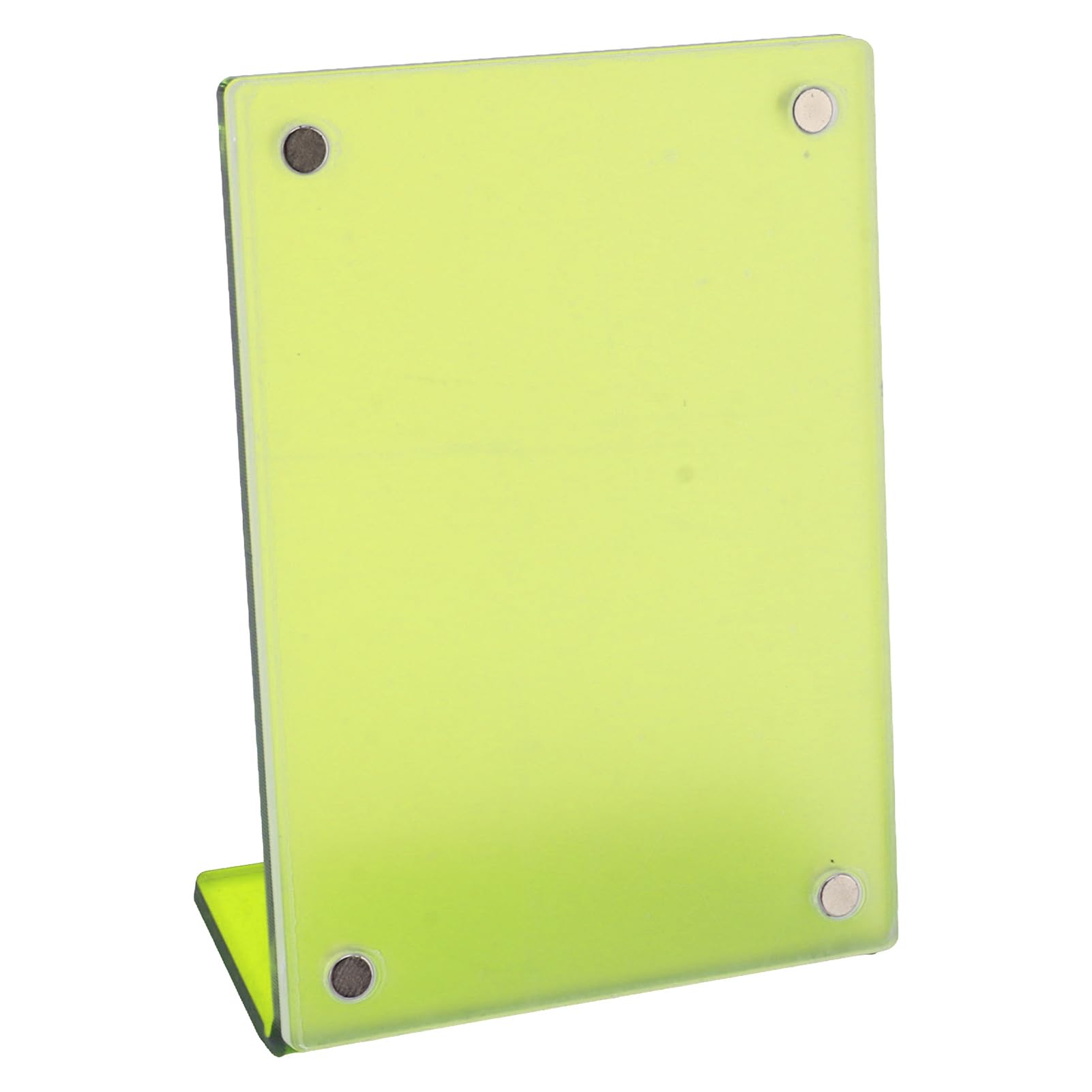 LJCM Slanted Back Photo Frame, Wide Application 3 Inch Multi Purpose Acrylic Self Standing Photo Frame L Shaped for Business Cards for Office (Orange)