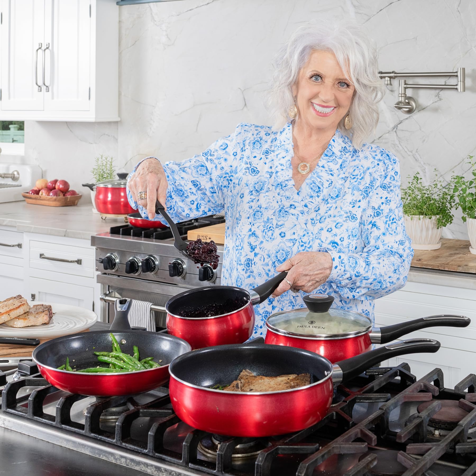 Paula Deen PD12PASSBK 12 Piece Cookware Set Black