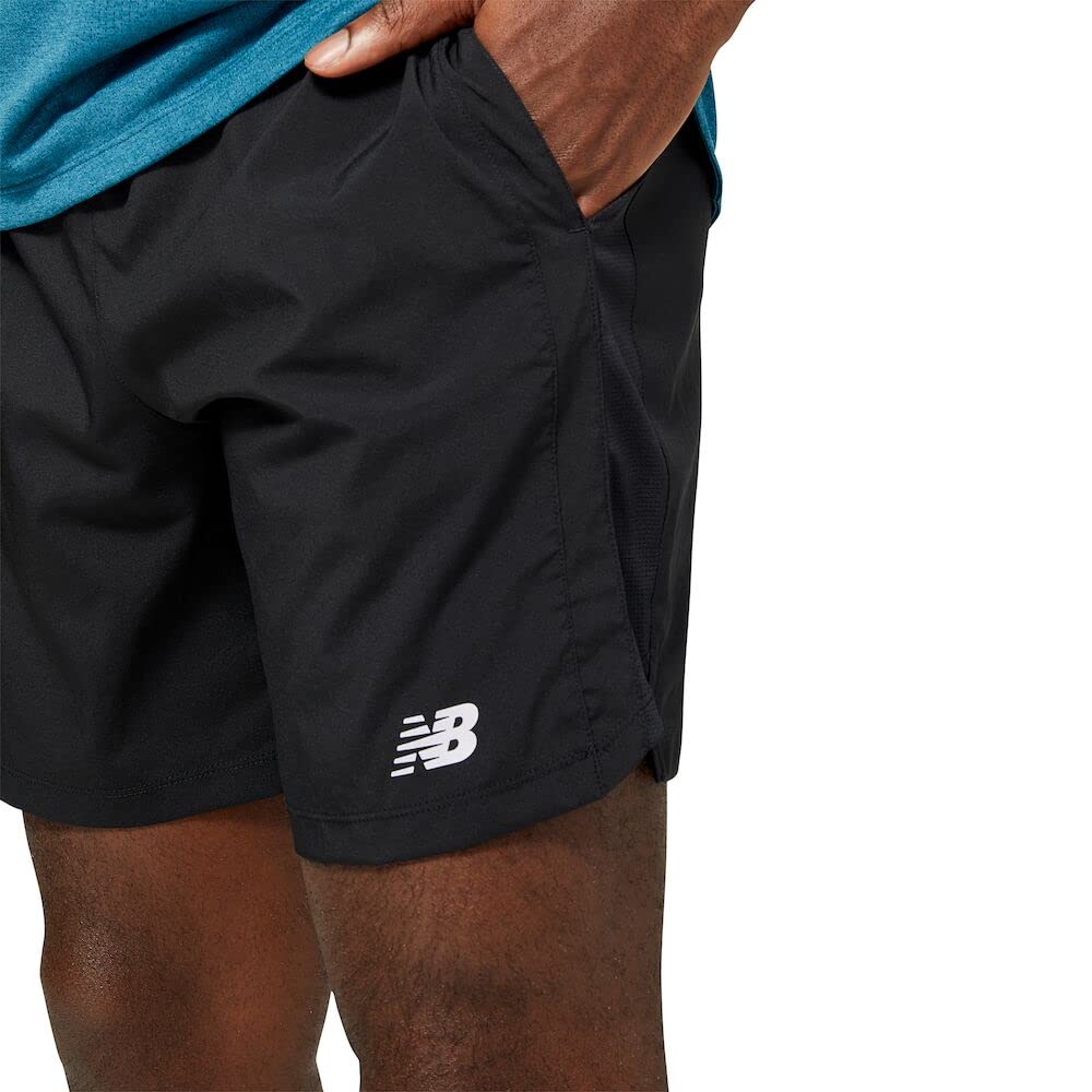 New Balance Men's Accelerate 7 Inch Short, Black, Medium