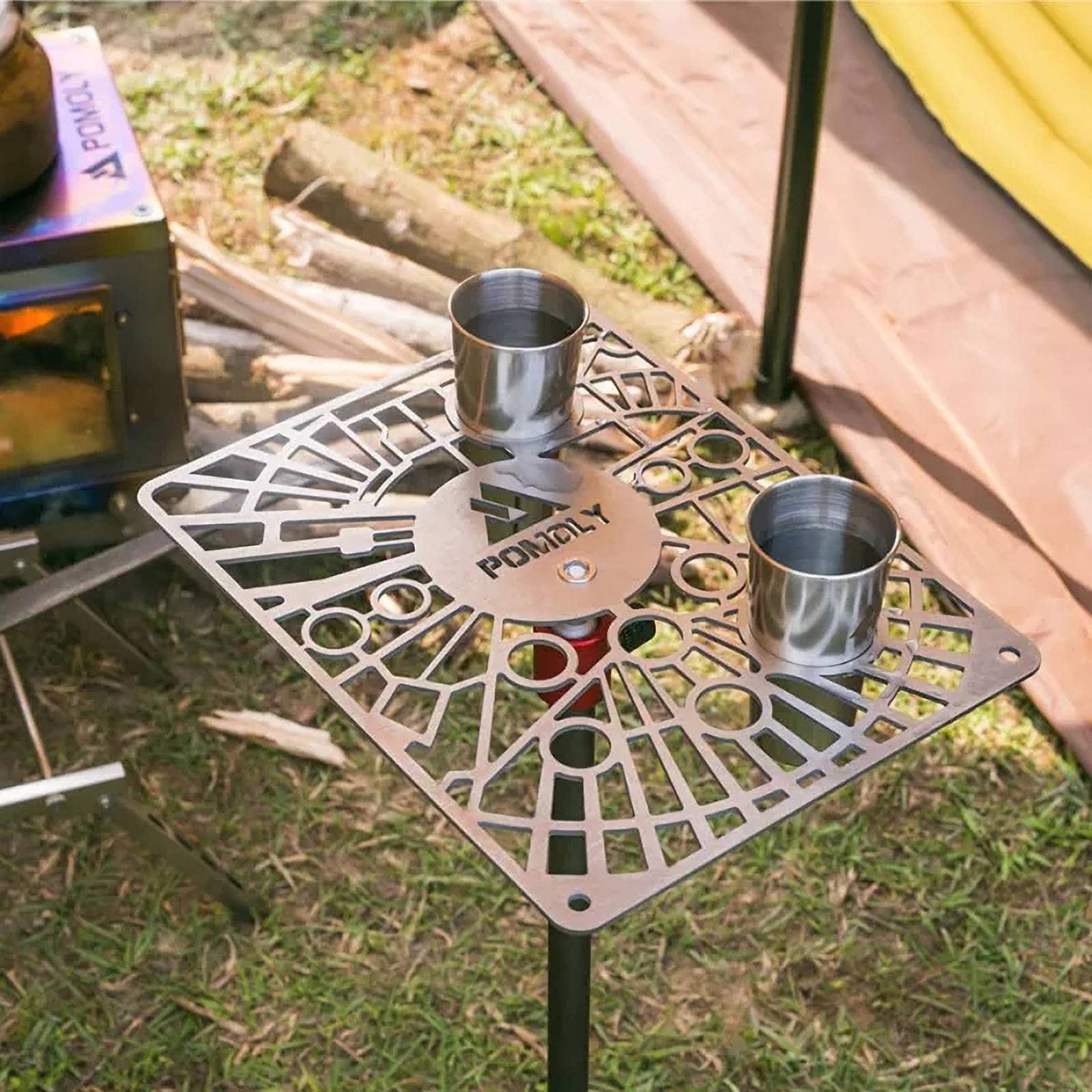 POMOLY G2 Table Titanium Ultralight Folding Gimbal Desk for Solo Camping Fishing Outdoor