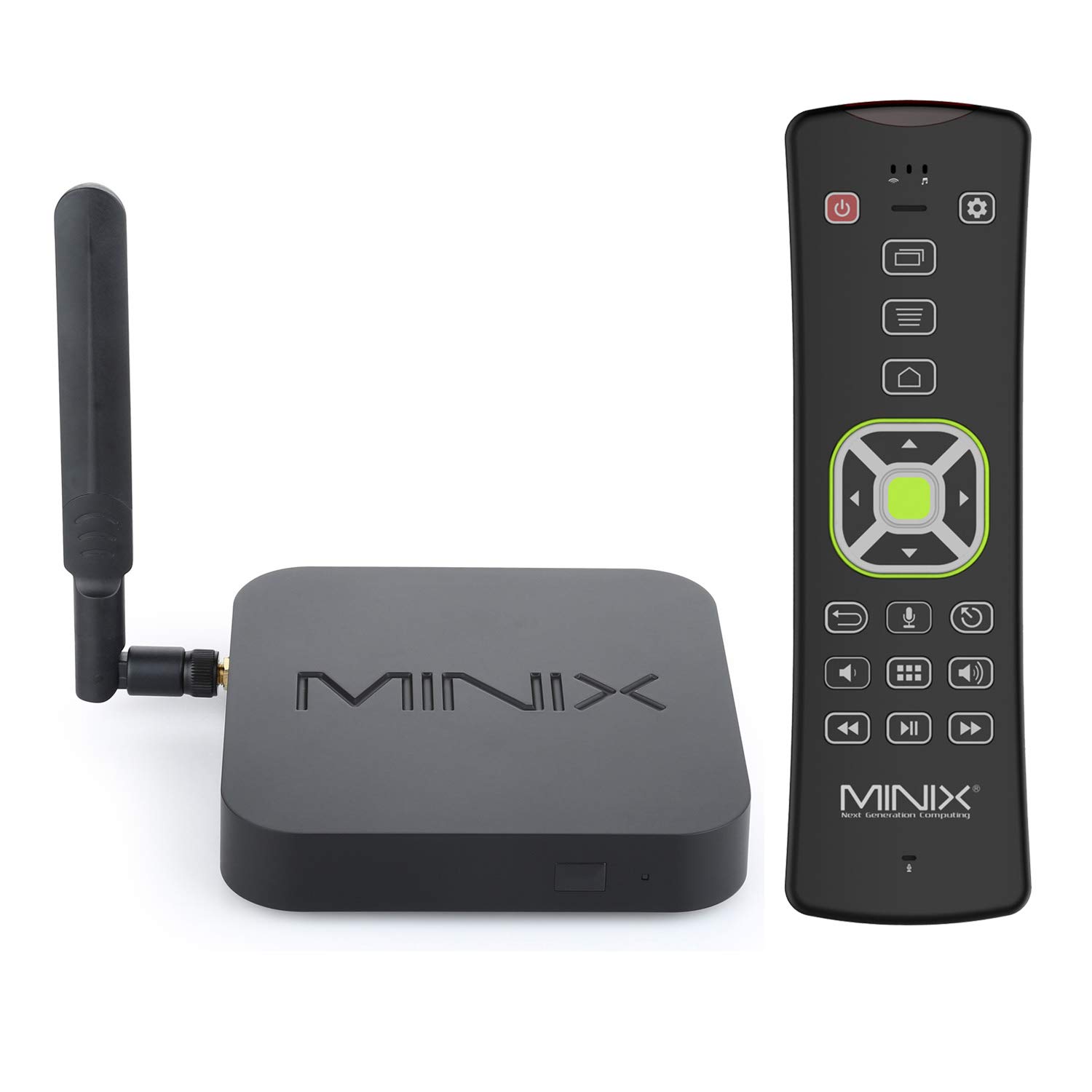 MINIX NEO U9-H Android Media Hub with NEO A3 V2 (Six-Axis Gyroscope Backlit Remote with Voice Input). 64-bit Octa-Core [2GB/16GB/4K/HDR] Android PC Box Ideal for Ultimate Home Theater.