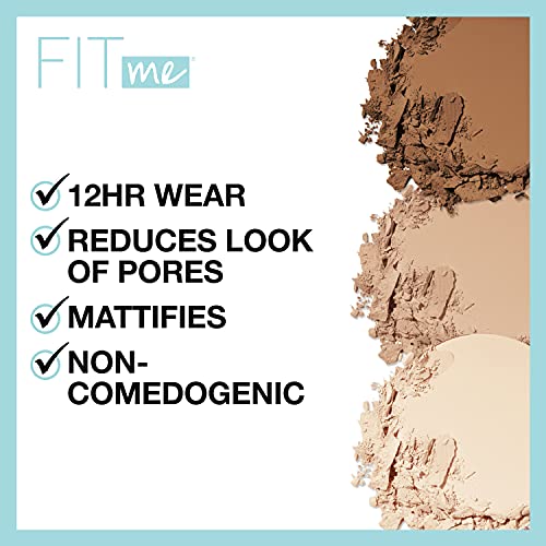 Maybelline Fit Me Matte + Poreless Pressed Face Powder Makeup, Java, 1 Count (Pack of 2)