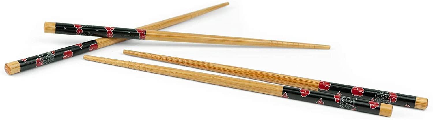 Naruto Shippuden Akatsuki Wooden chopsticks | Naruto Chopstick Set Of 2 | Anime Stuff | Kitchen Deco | Anime Wood Chopsticks | Official Licensed By Just Funky