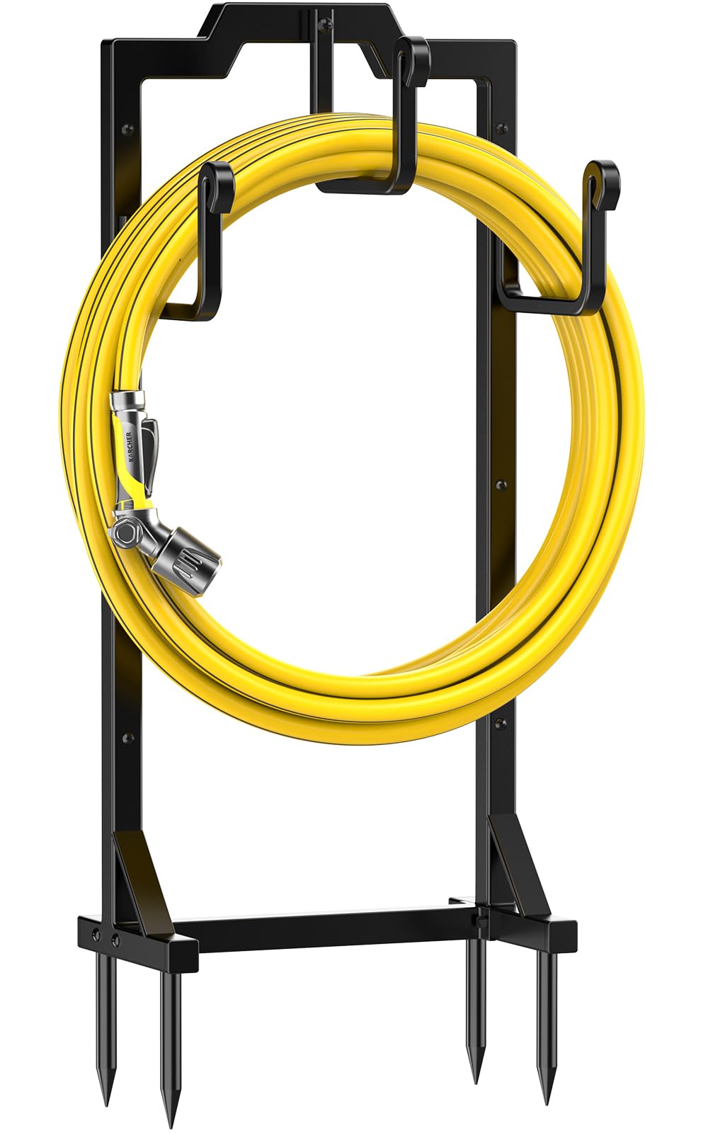 Skycarper Garden Hose Reel Holder Water Hose Hanger Organizer Stand,Black