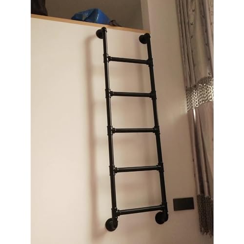 ZSPINJIA Basement Escape Ladder β Fire Ladders for Egress Basement Window Well Covers Outside,Small Ladder for Fire Emergency Home Safety,Ladder for Egress Window Wrought Iron,Loads 330lbs
