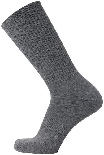 New Balance Men's Athletic Arch Cushion Comfort Crew Socks (5 Pack), Size 6-12.5, Grey/Black