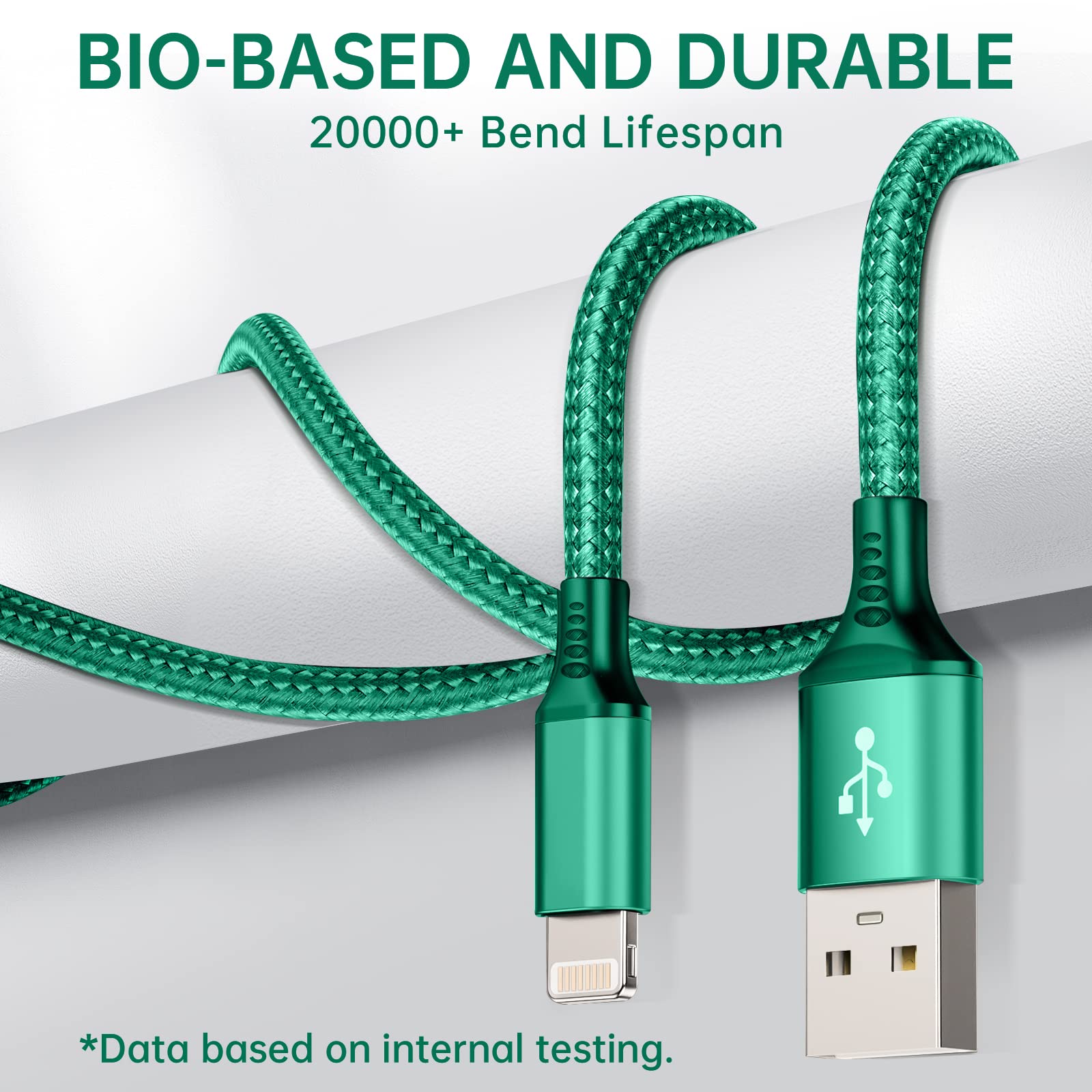 XHSJUG 2 Pack 3.3/6.6FT Apple MFi Certified USB A Cable for Lightning Charger Cable Fast Charging Cord Compatible for iPhone 14/13/12/11/X/Max/8/7/6/6S/5/SE/Plus/iPad (Silicone, Yellow)