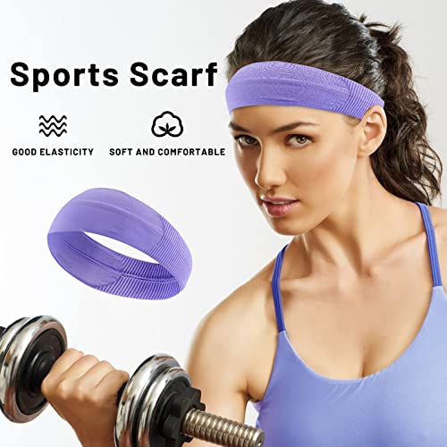 ONEYE Wide Workout Headbands for Women Men Non Slip Sport Sweatbands Solid Yoga Hairband High Elastic Moisture Wicking Headband