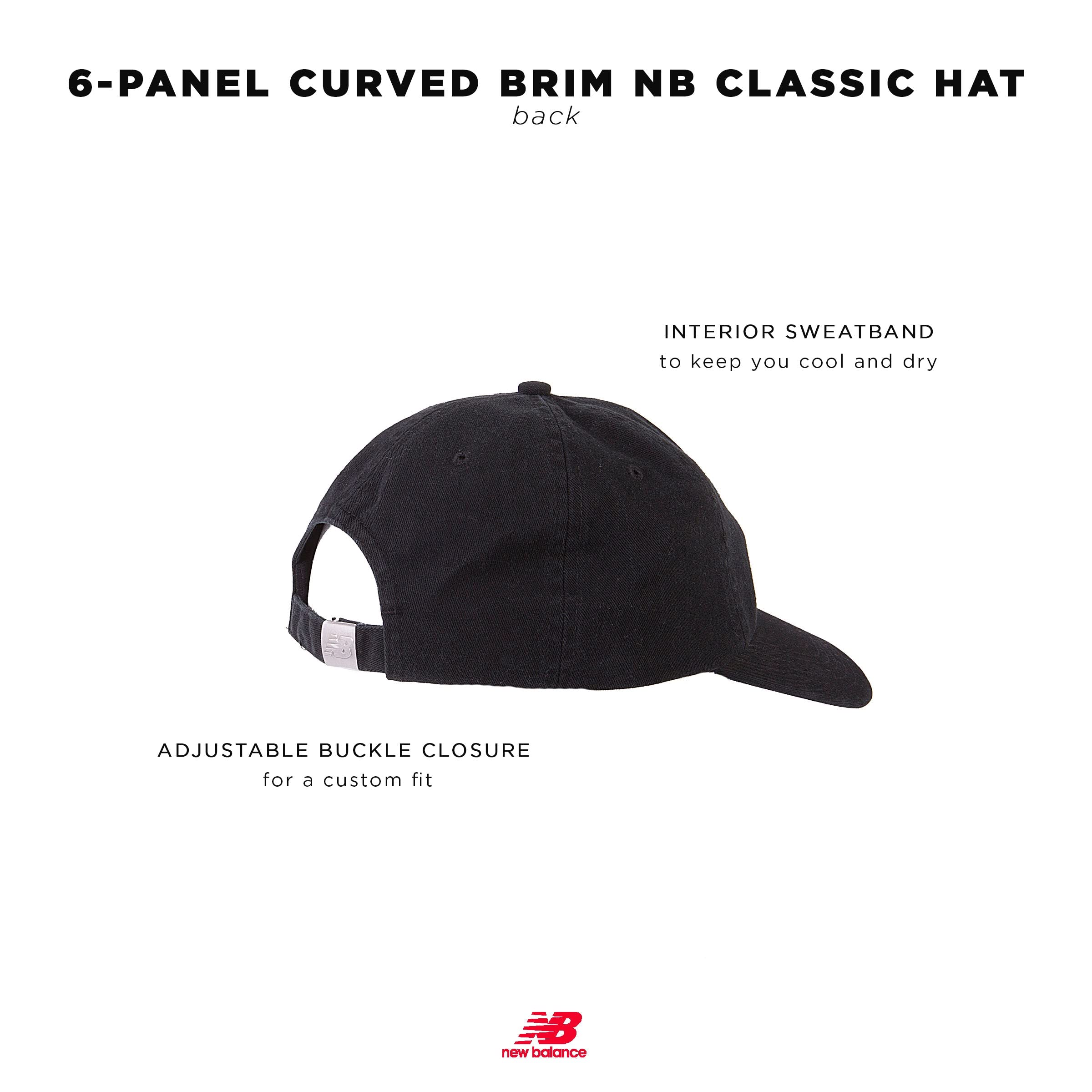 New Balance Standard Men's and Women's Unisex 6-Panel Curved Brim Adjustable Cotton Twill, Victory Blue, One Size