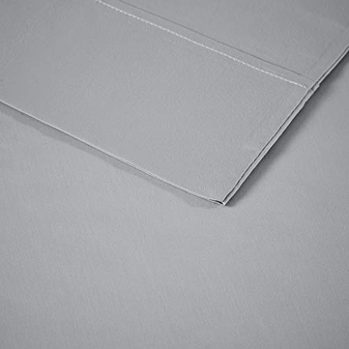 Madison Park 1500 Thread Count Cotton Blend Pillow Cases Standard Size, Casual Luxury Machine Washable Pillow Case Set of 2, Standard : 20 X 30, Grey