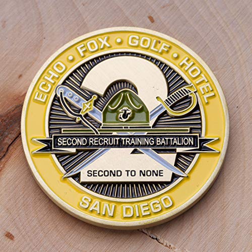 USMC Second Recruit Training Battalion San Diego Challenge Coin - 2nd BN San Diego - Marine Corps Training Military Coins - Designed by Marines for Marines - Officially License