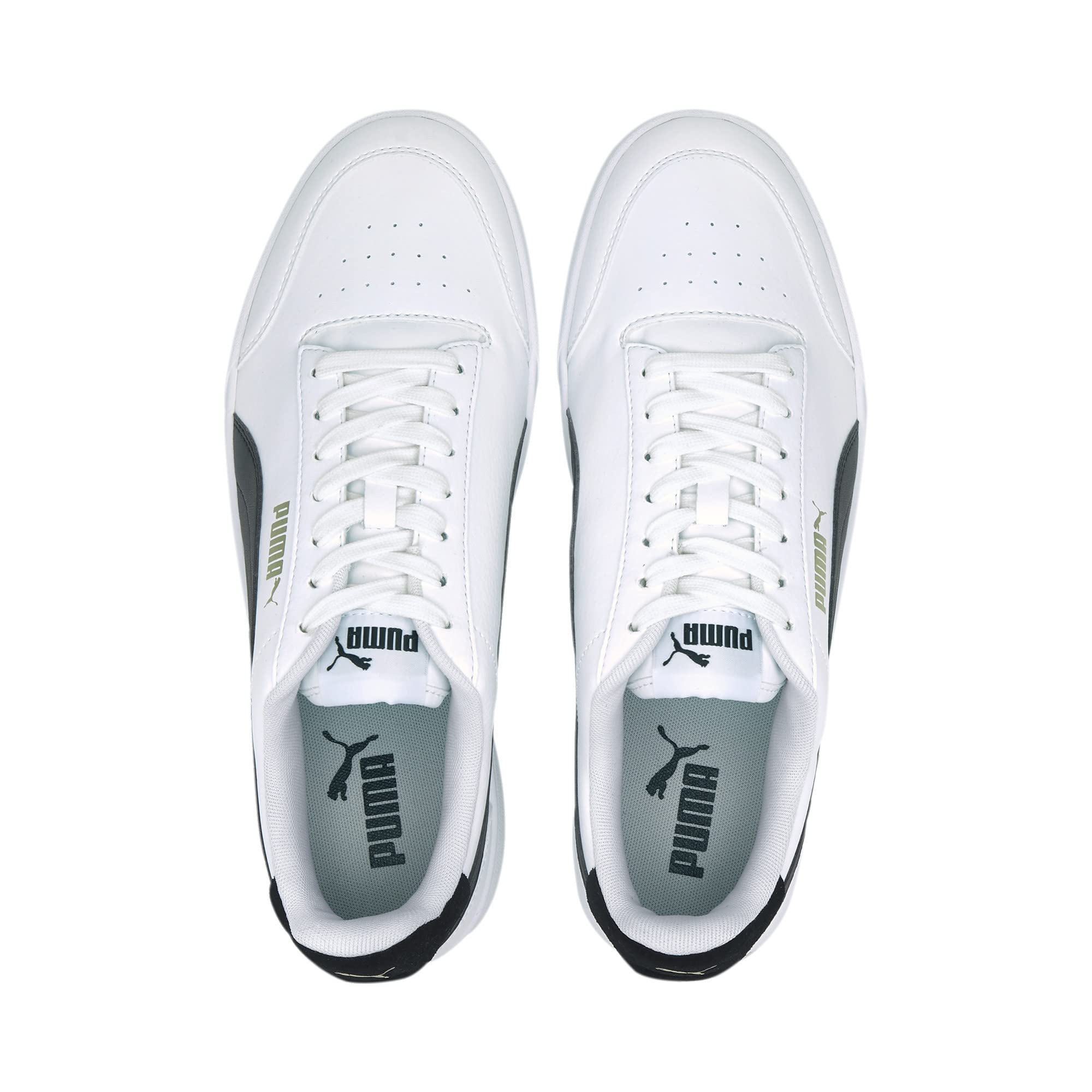 Puma Unisex Sneaker Basketball, White Black Team Gold, 9 US Women