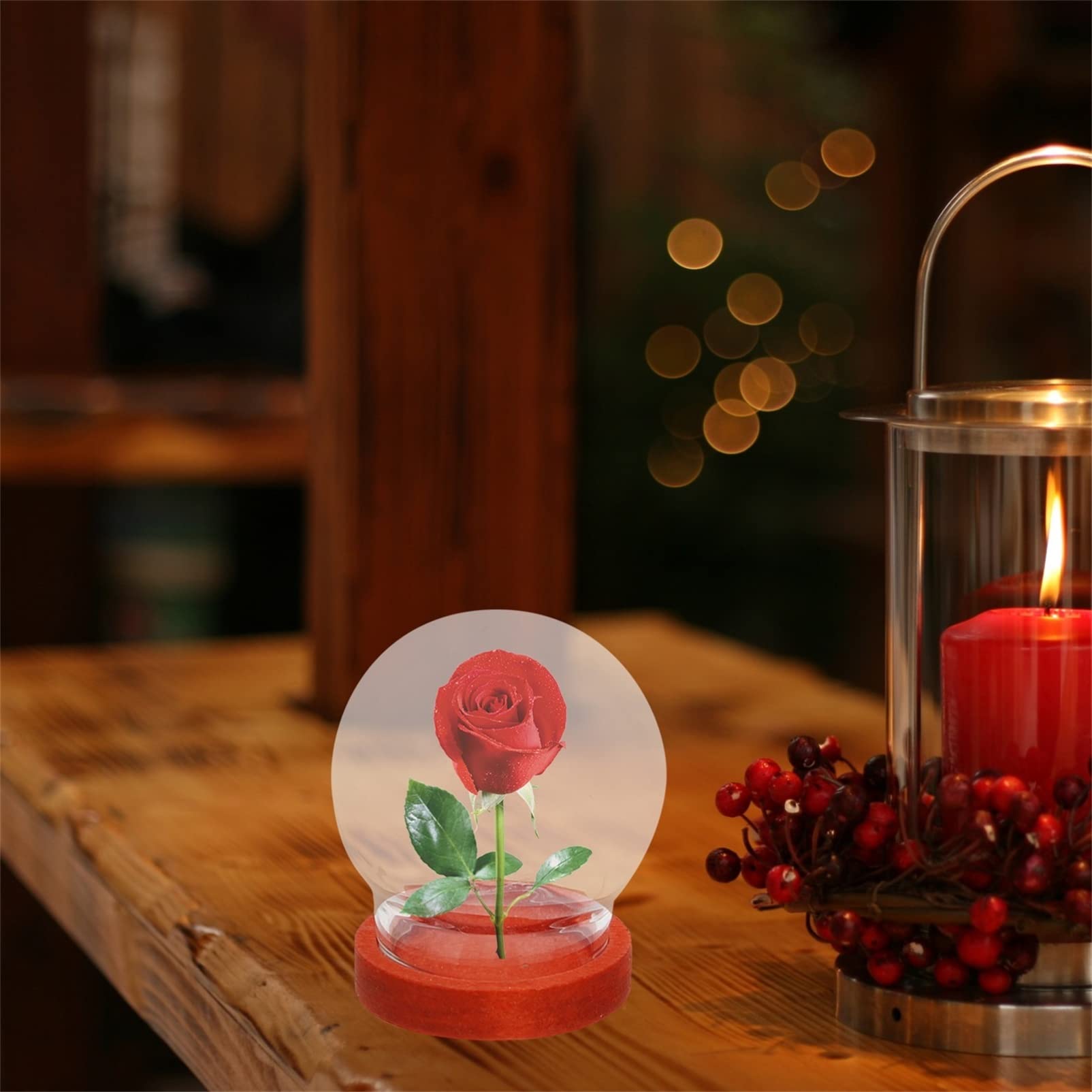 ULTECHNOVO 2pcs Glass Dome Glass Cloche Clear Display Case Cloche Dome Small Display Case Display Cases for Collectibles Glass Case for Display Figures House Decorations for Home Match Cloche