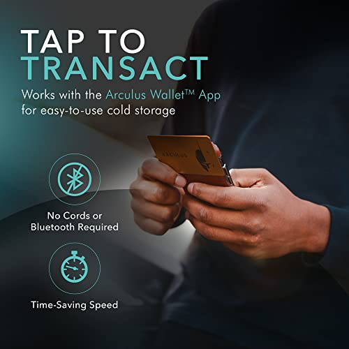 Sleek Orange Arculus Key Card - Secure & Convenient Crypto Wallet for Digital Asset Cold Storage. Crypto Cold Wallet for Cryptocurrency & NFTs - a Offline Wallet for Crypto w/ 3-Factor Authentication