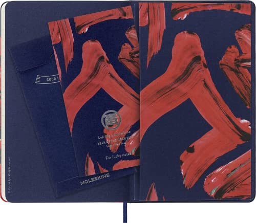 Moleskine 2022 Year Of The Tiger Weekly Planner, 12M, Large, Blue, Hard Cover (5 x 8.25)