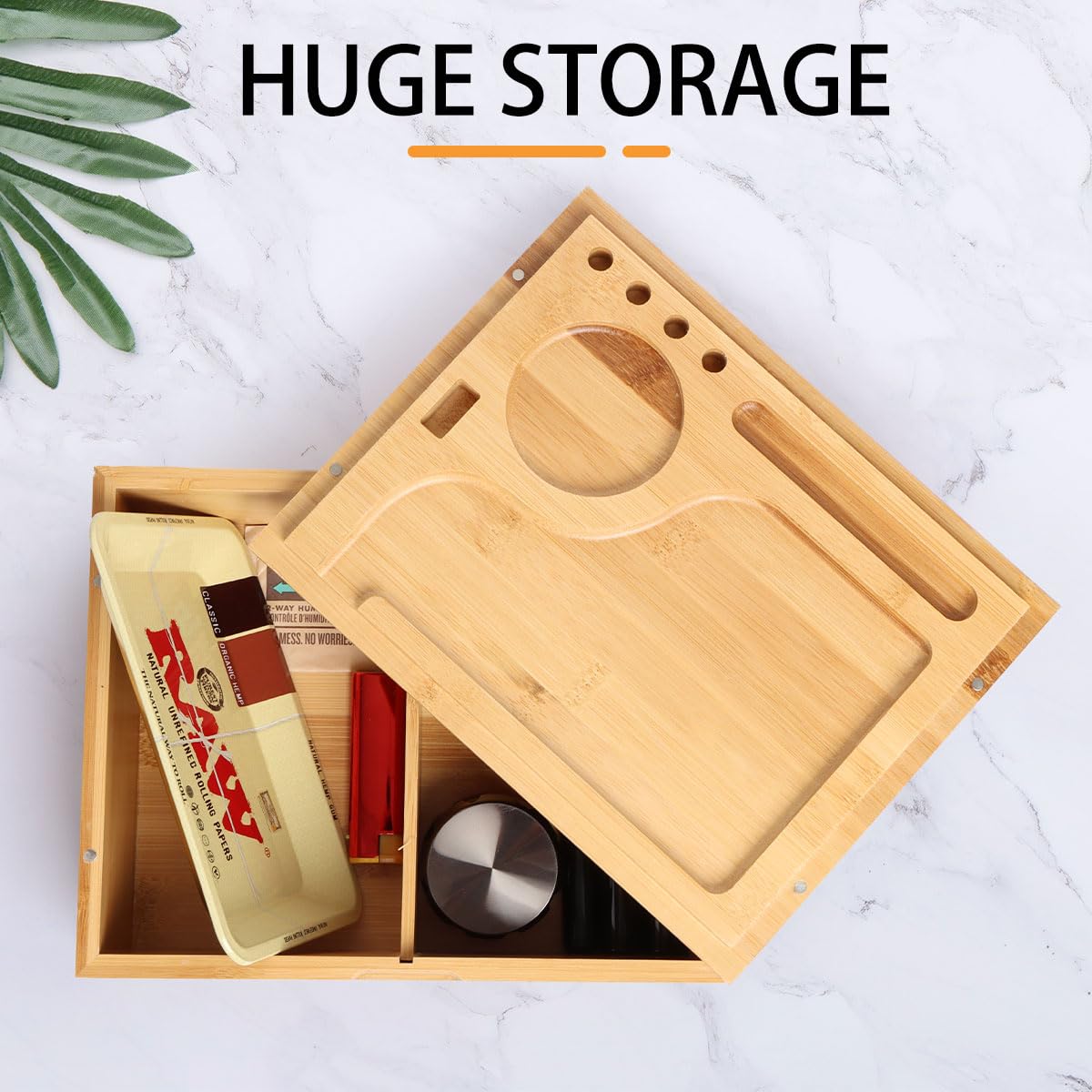 Lockable Lunch Box with Combination Lock,Insulated Lunch Bag and Large Natural Bamboo Decorative Storage Box Wooden Keepsake Box Great Gifts