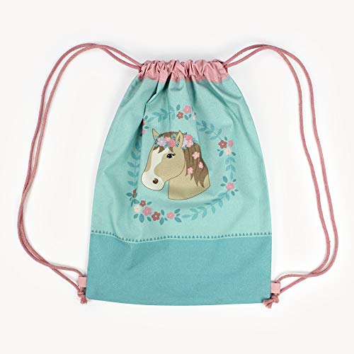 kullaloo Sewing kit for Kids Beginners - DIY Craft for Girls & Boys - Cut & Sew Fabric Panel with Horses Motifs (Horse Love)
