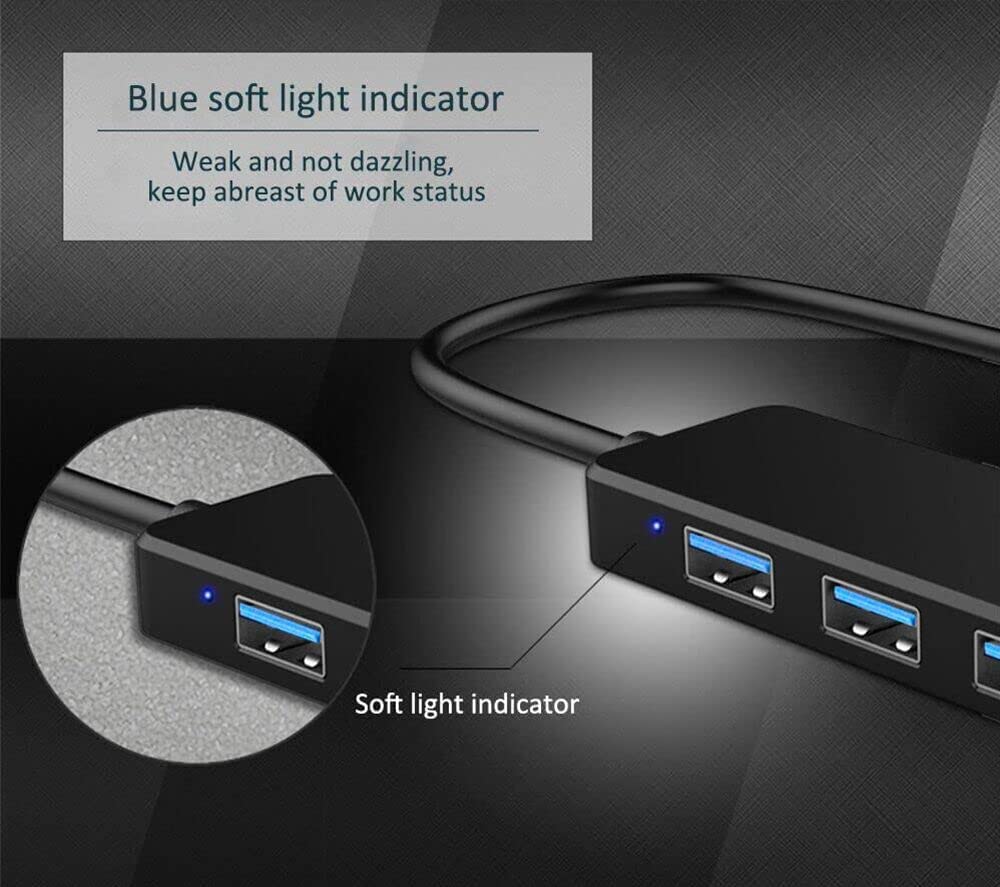 USB Hub 3.0 4-Ports, USB C to USB 3.0 Splitter USB Expander Hub, for MacBook, Mac Pro/Mini, iMac, Ps4/5, Surface Pro, Flash Drive, Samsung, HDD, Keyborad, Mouse