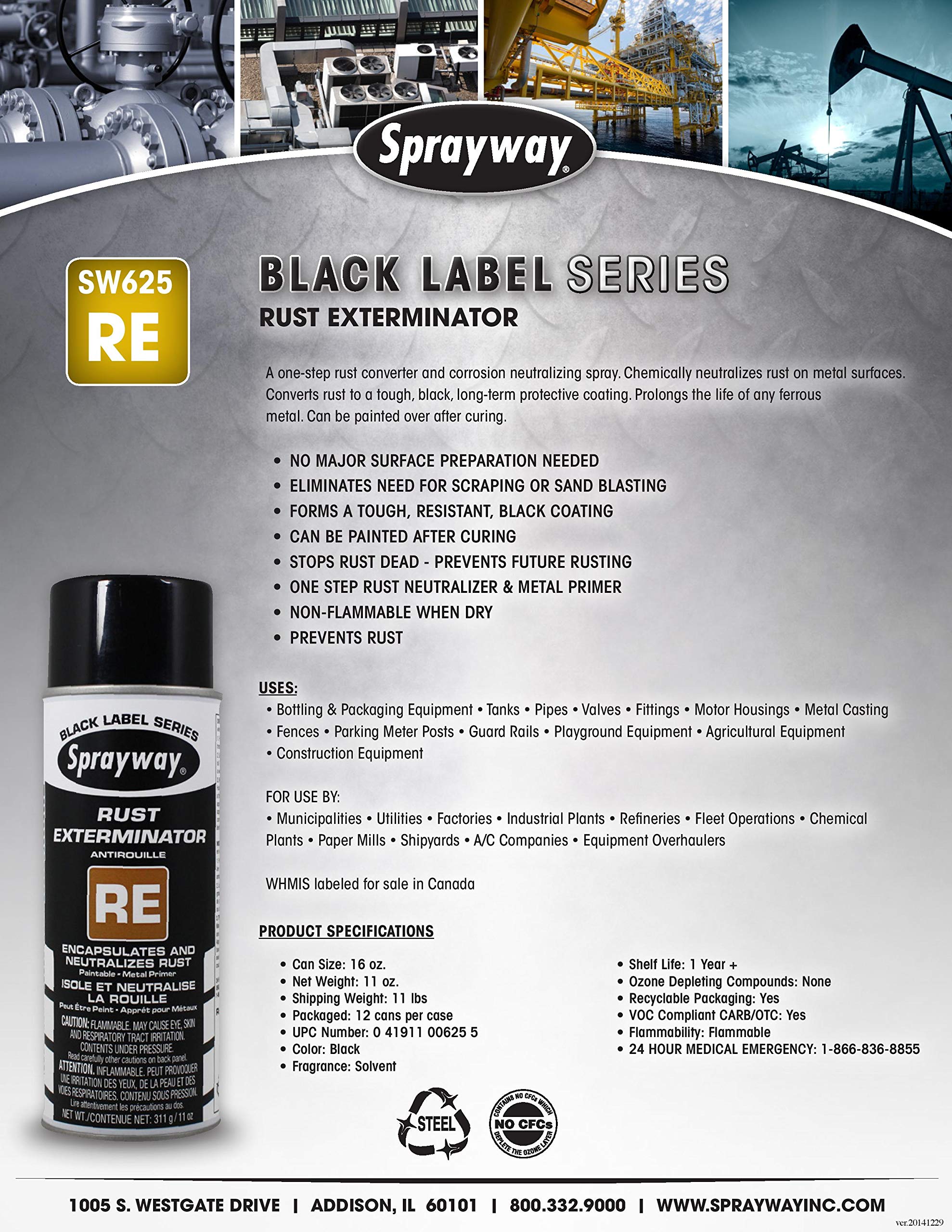 Sprayway Industrial Welder's Anti-Spatter Spray, Case of 12 (20 oz) Cans