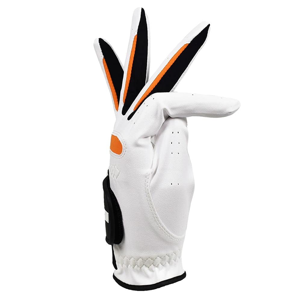 Nitro Golf MLH Crossfire Performance Glove White/Black/Orange Medium