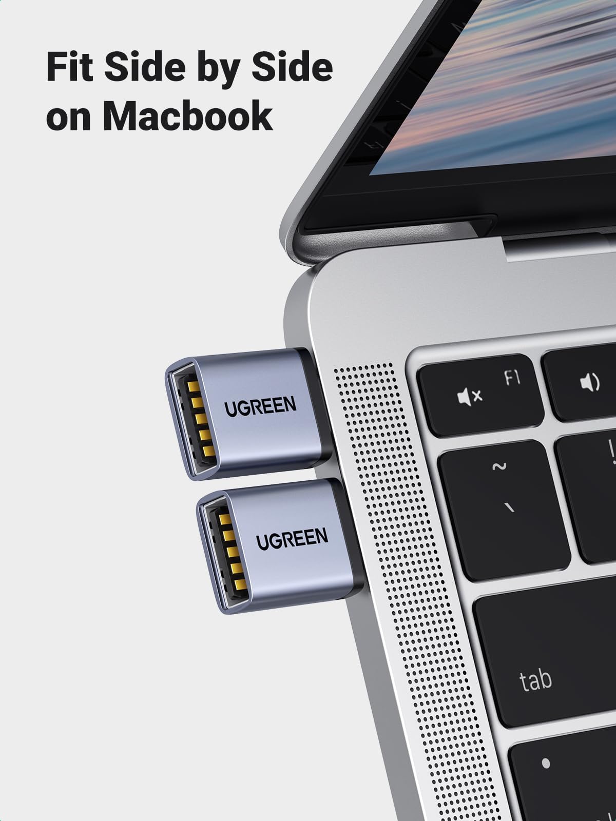UGREEN USB to USB C Adapter 10Gbps,2 Pack USB C to USB Adapter USB C 3.2 Gen 2 Male to USB A Female Adapter Compatible with iPhone 15 Pro/Samsung/MacBook Pro/Air/iPad Pro,Thunderbolt 4/3,Gray
