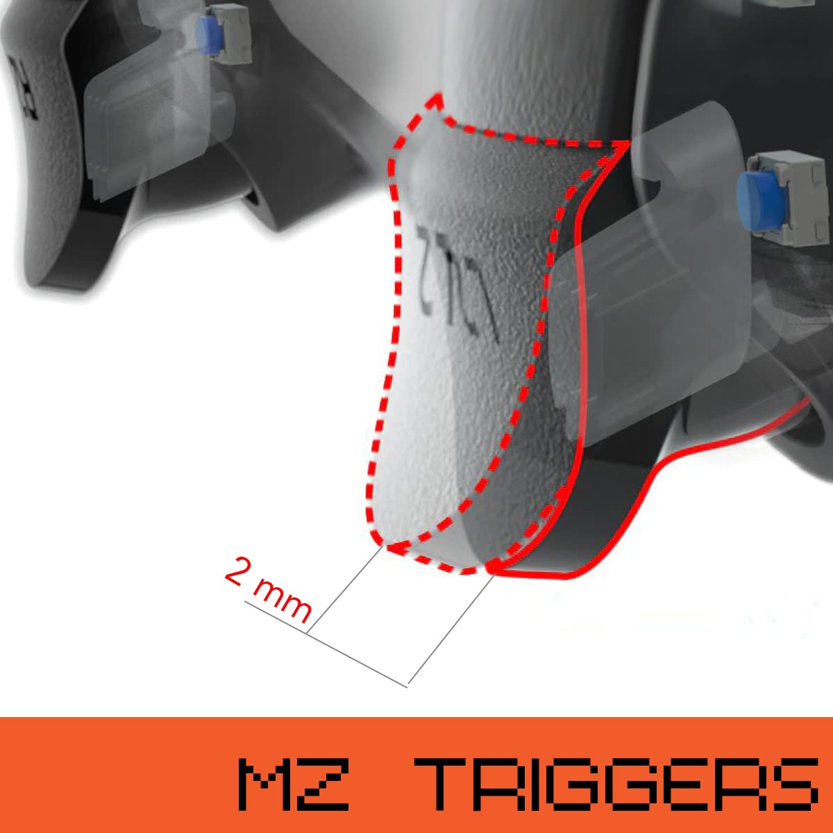 MODDEDZONE Smart Extreme Modded Controller + Anti Recoil 2 Remap Buttons & Interchangeable Thumbsticks & Hair Triggers, Tactical Buttons Compatible with PS5 Custom Controller PC (St Black)