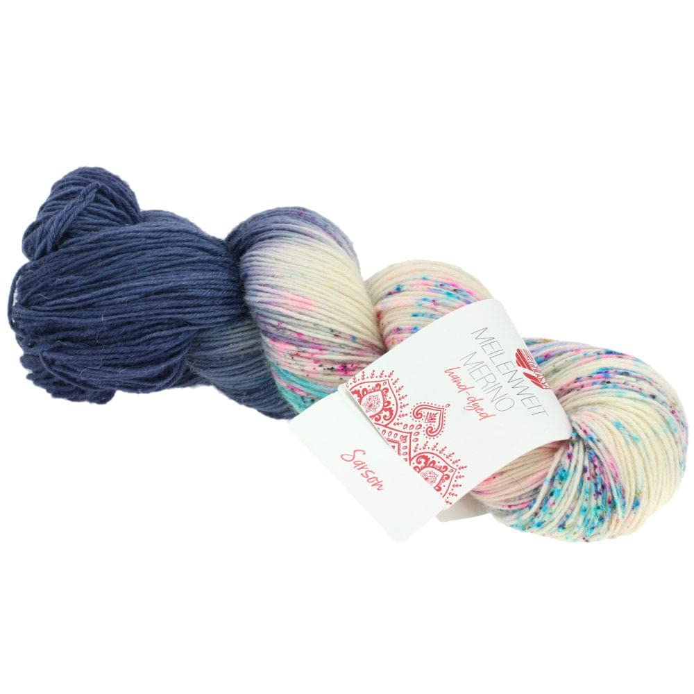 Lana Grossa Hand Dyed Meilenweit 100 Merino Rainbow Yarn, 614 Anuj