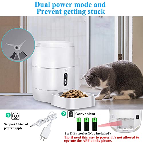 LeeKooLuu Automatic Dog Feeder 2.4G WiFi Cat Dry Food Dispenser HD 1080P Video Camera Timer Bowl Smart Pet Feeder APP Control Q01