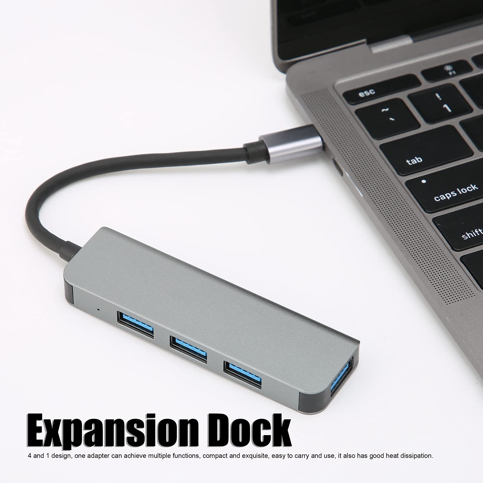 USB Hub,USB C Hub, USB Adapter, Expansion Dock 4 in 1 Multi USB Ports Adapter Converter for Keyboard Mouse Card Reader Hard Drive Connector