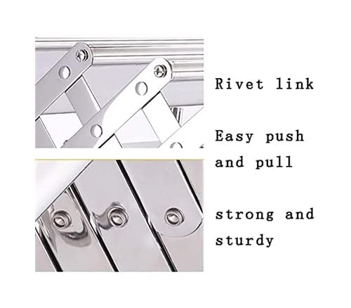 XMCX Foldable Clothes Drying Rack Wall Mounted 5 Rails Dryer Retractable Airer Bathroom Towel Rail Hooks Washing Cloth Line Stainless Steel Extendable Easy Storage (Size : 40cm)