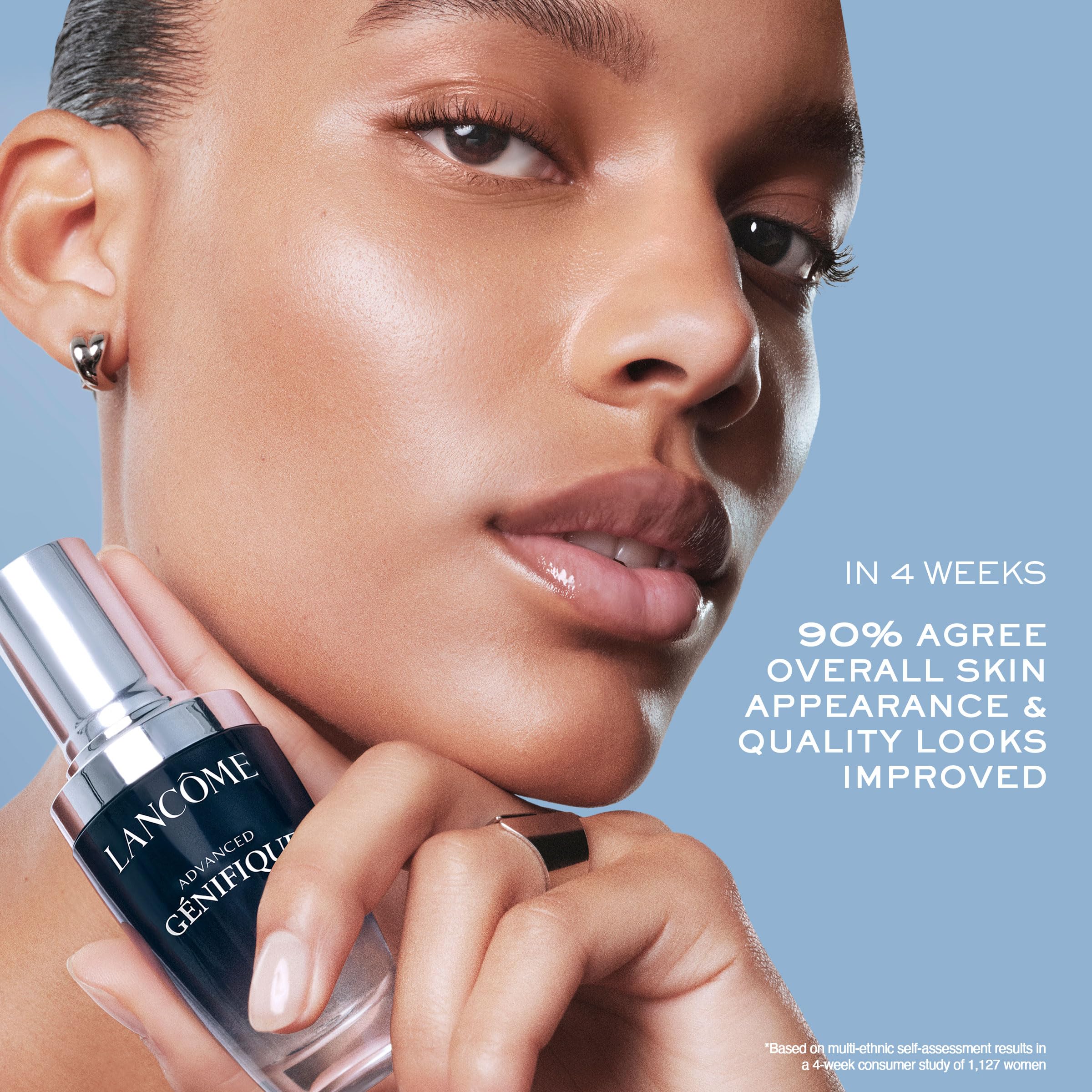 Lancôme Advanced Génifique Radiance Boosting Anti-Aging Face Serum - Visibly Hydrates & Plumps Skin - with Bifidus Prebiotic, Hyaluronic Acid & Vitamin Cg, 1 Fl Oz
