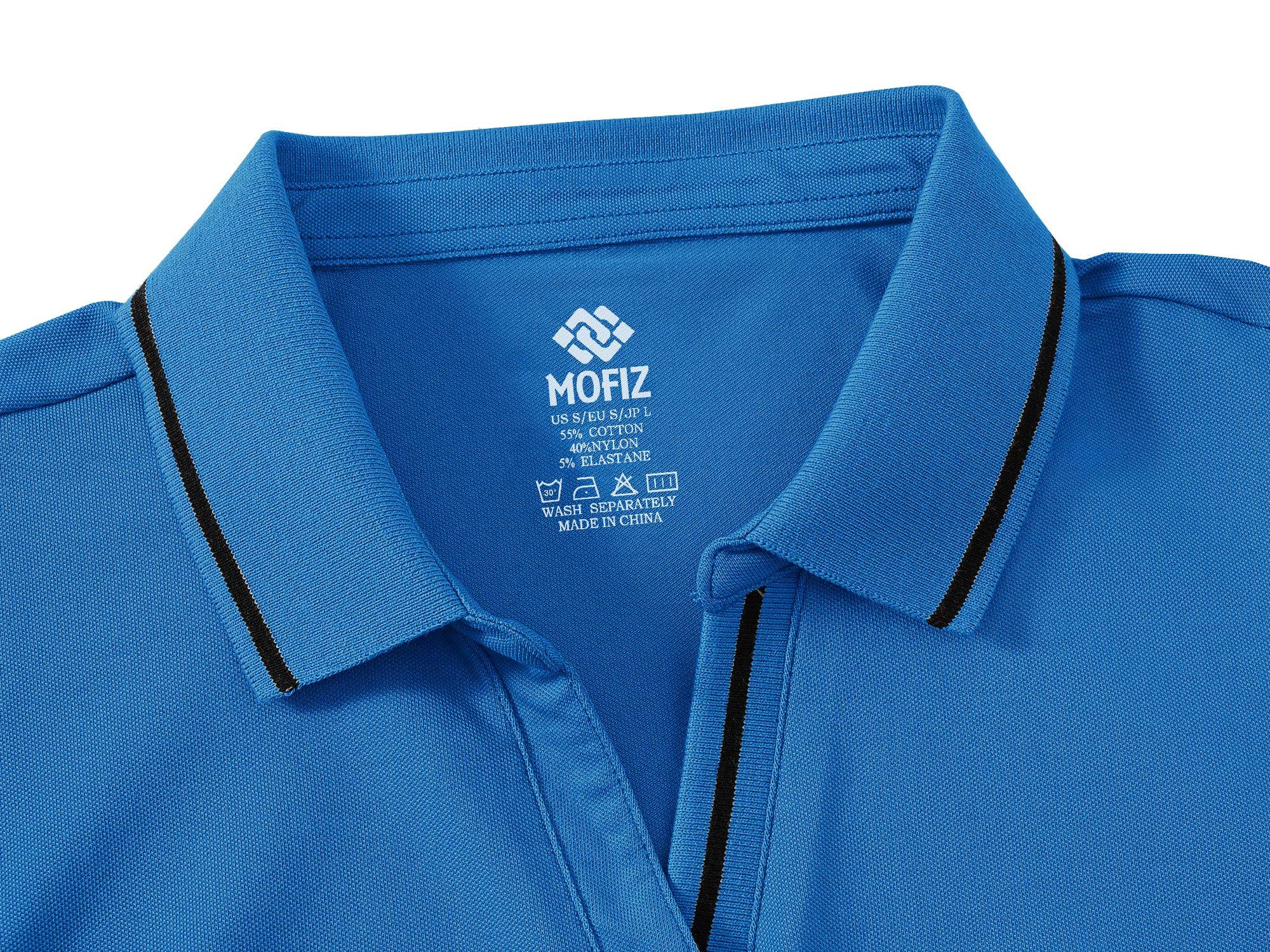 MoFiz Womens Sleeveless Golf Polo Shirt Quick Dry Athletic Tank Lake Blue S