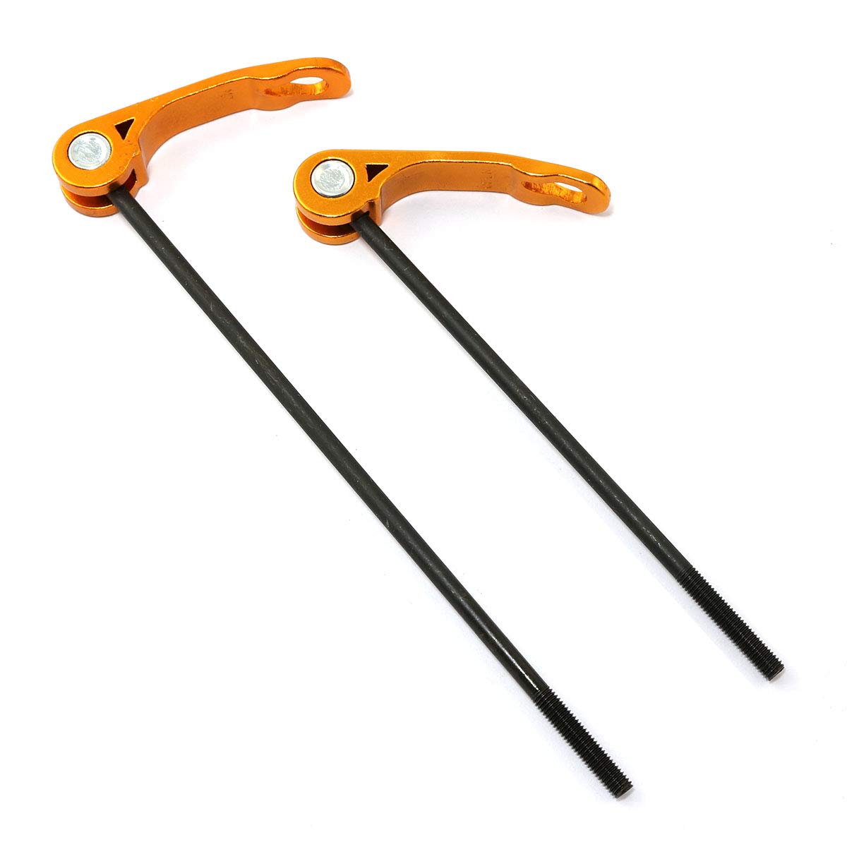 Pro Bamboo Kitchen Quick Release Wheel Front and Rear Axle Hollow Shaft Kit Golden Front and Rear Skewers Quick Release Clip Bolt Lever for Road Mountain Bicycle MTB