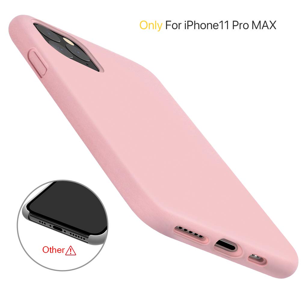 Miracase Liquid Silicone Case Compatible with iPhone 11 Pro Max 6.5 inch(2019), Gel Rubber Full Body Protection Shockproof Cover Case Drop Protection Case (Black)