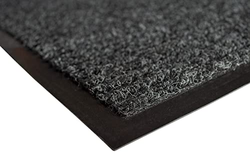 UNIMAT 4x6 Doormat - The Perfect Waterproof Welcome Mat for Your Home or Office with Dual Ribbed Rubber Backing (Charcoal)