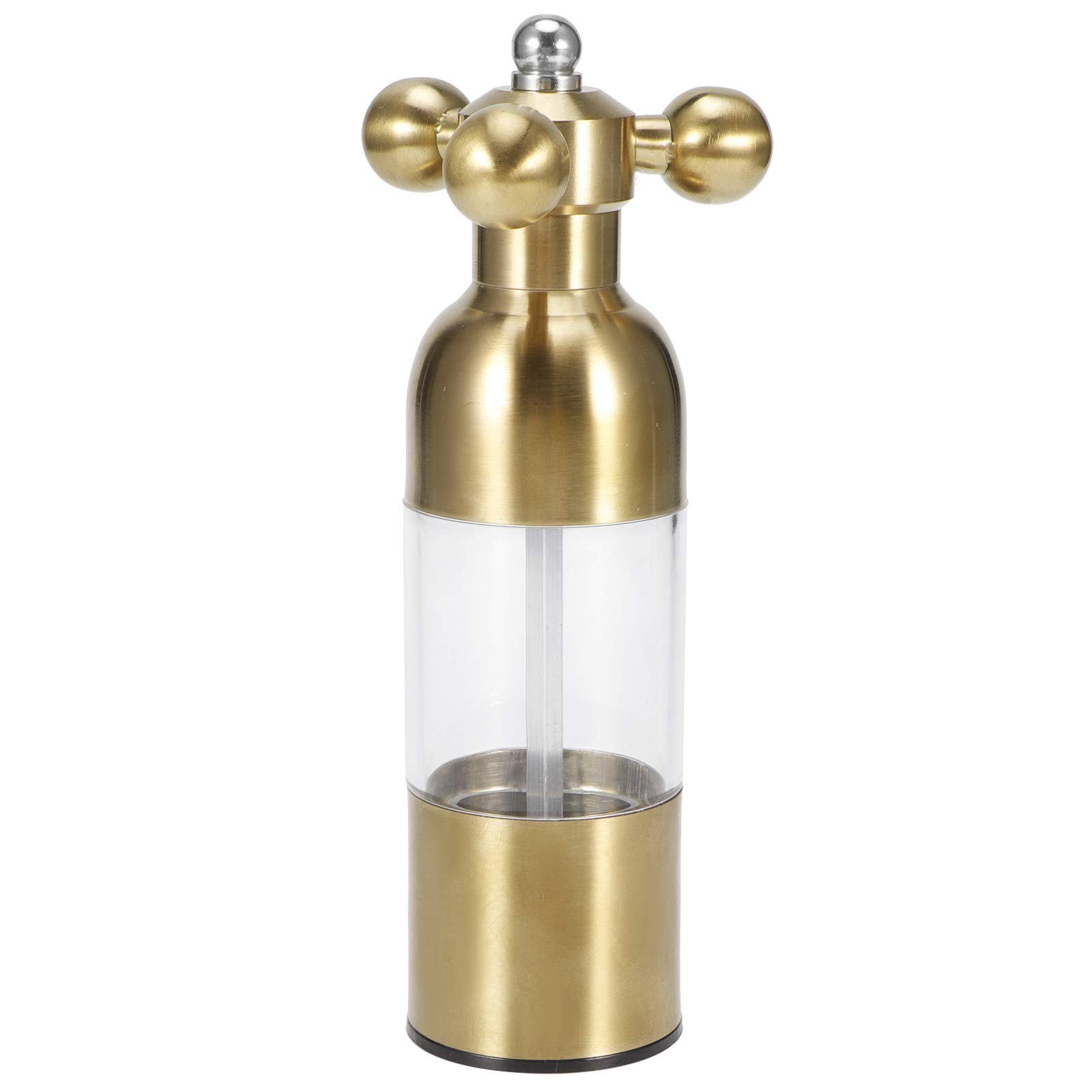 Pepper Salt Grinder Manual Spice Mill Grinder, Stainless Steel Salt And Pepper Grinder Seasoning Grinding Tool, Refillable Salt Pepper Grinder Set Kitchen Seasoning Kit Elegant Salt Pepper(Gold)