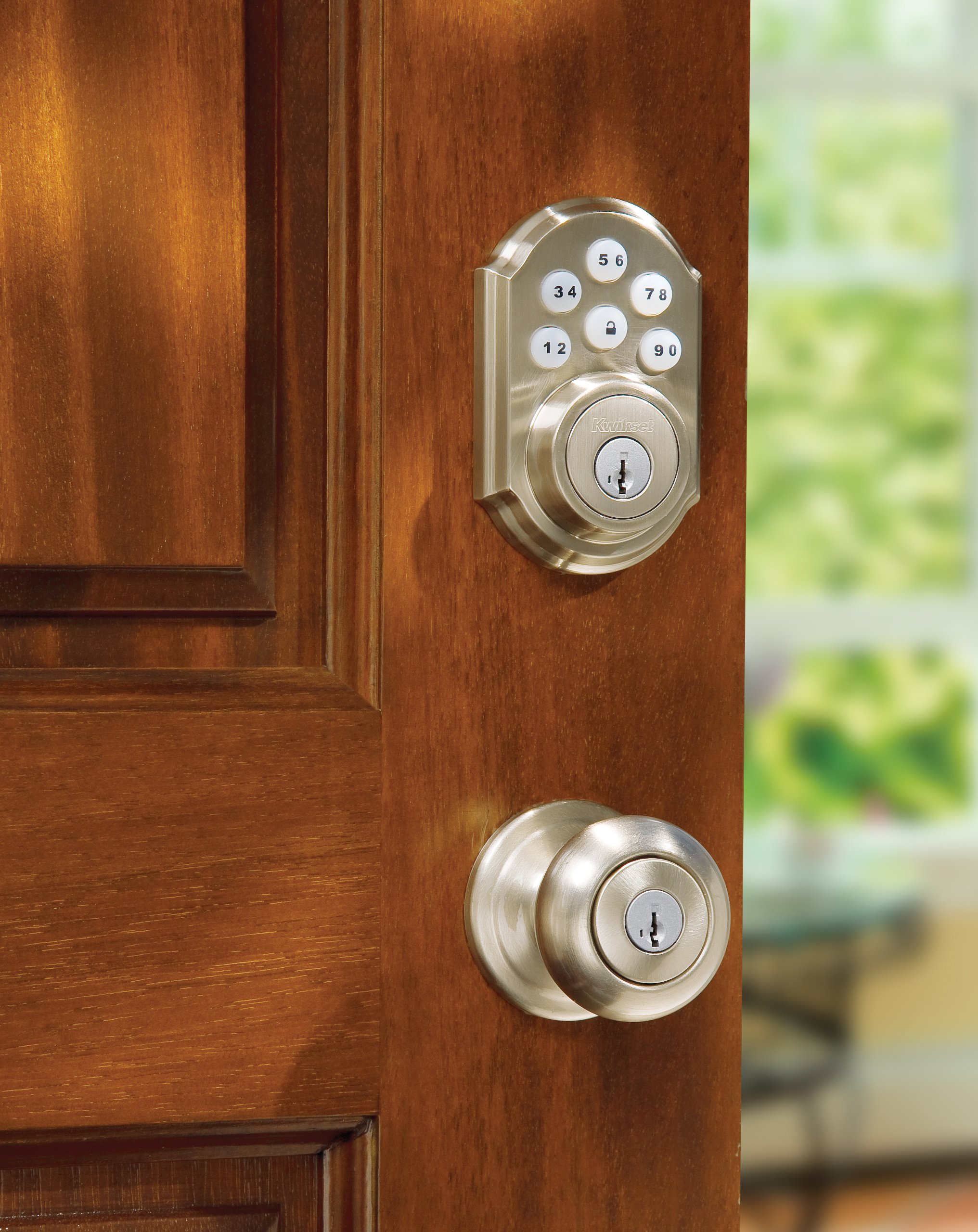Kwikset 99090-017 SmartCode Electronic Deadbolt featuring SmartKey in Lifetime Polished Brass