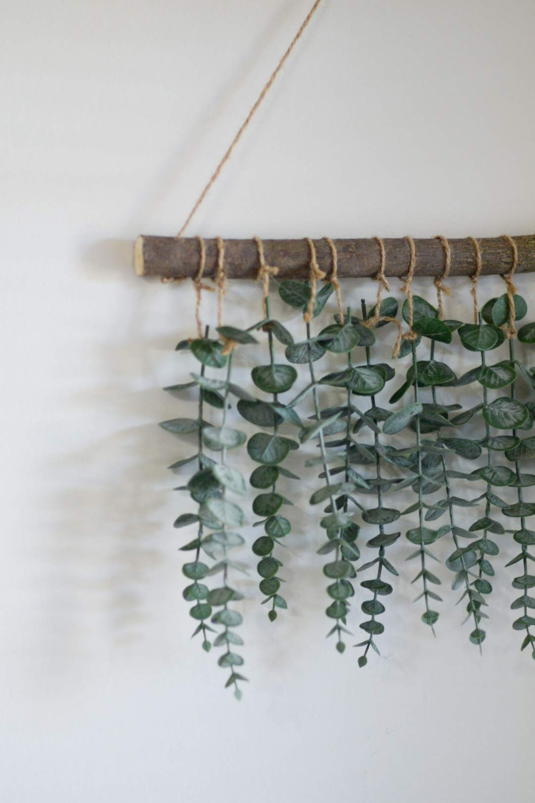 LokoVynes Artificial Eucalyptus Wall Decor - Wall Hanging Eucalyptus Greenery Gives Any Room a Natural, Trendy, Modern Feel - Boho Bedroom Decorations, Bathroom Wall Decor, Kitchen Decorations