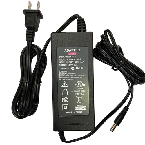 UL Listed 12V 5.0A AC/DC Adapter Compatible with Wahoo WFBKTR3 WF118 WFBKTR2 WF110 Fitness KICKR SNAP Bike Smart Trainer Cycling Indoor Ride Training KICKRSNAP 12VDC Power Supply Cord Battery Charger