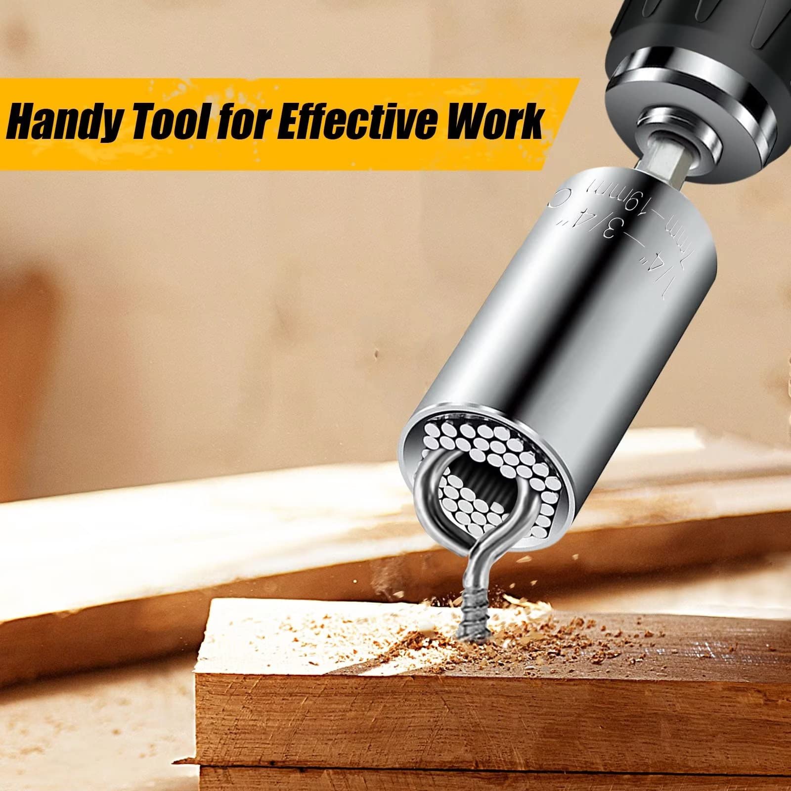 Stocking Stuffers White Elephant Christmas Gifts for Adults Men-Super Universal Socket Tools for Him Teens, Wrench Set Unscrew Any Bolt-Silver