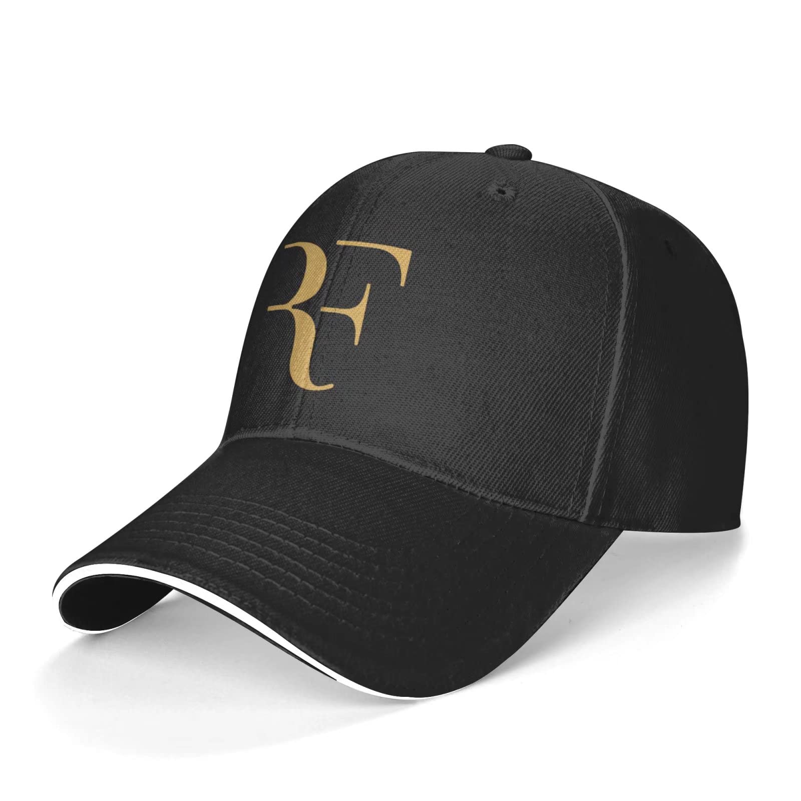 Roger Federer Hat Adult Unisex Classic Adjustable Sandwich Baseball Caps Hats for Mens&Womens Black