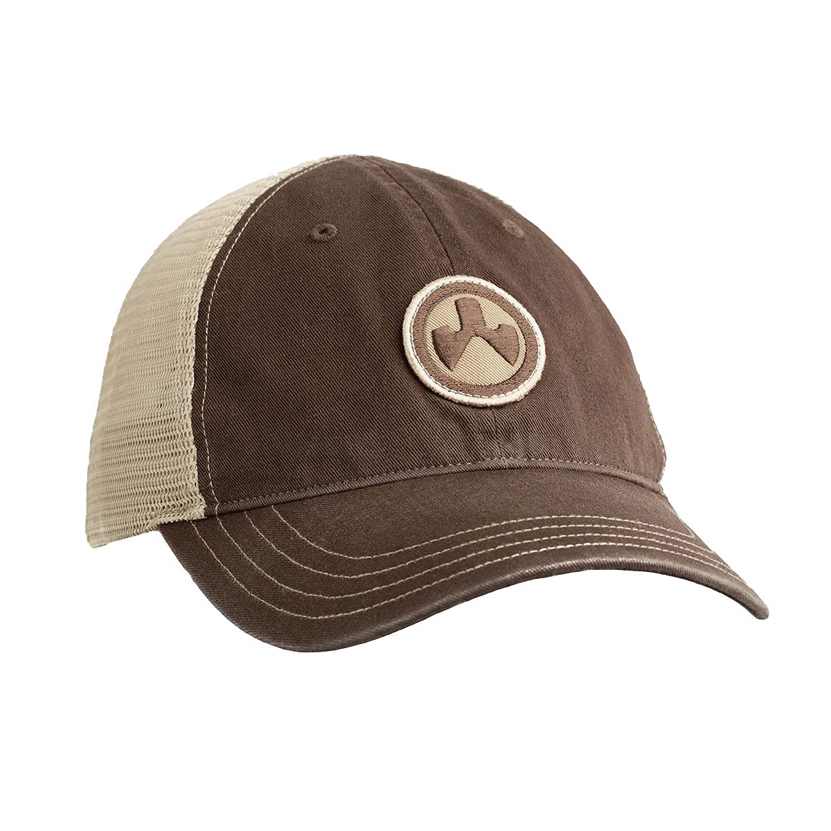 Magpul Standard Trucker Hat Snap Back Baseball Cap, One Size Fits Most, Garment Washed Brown/Khaki