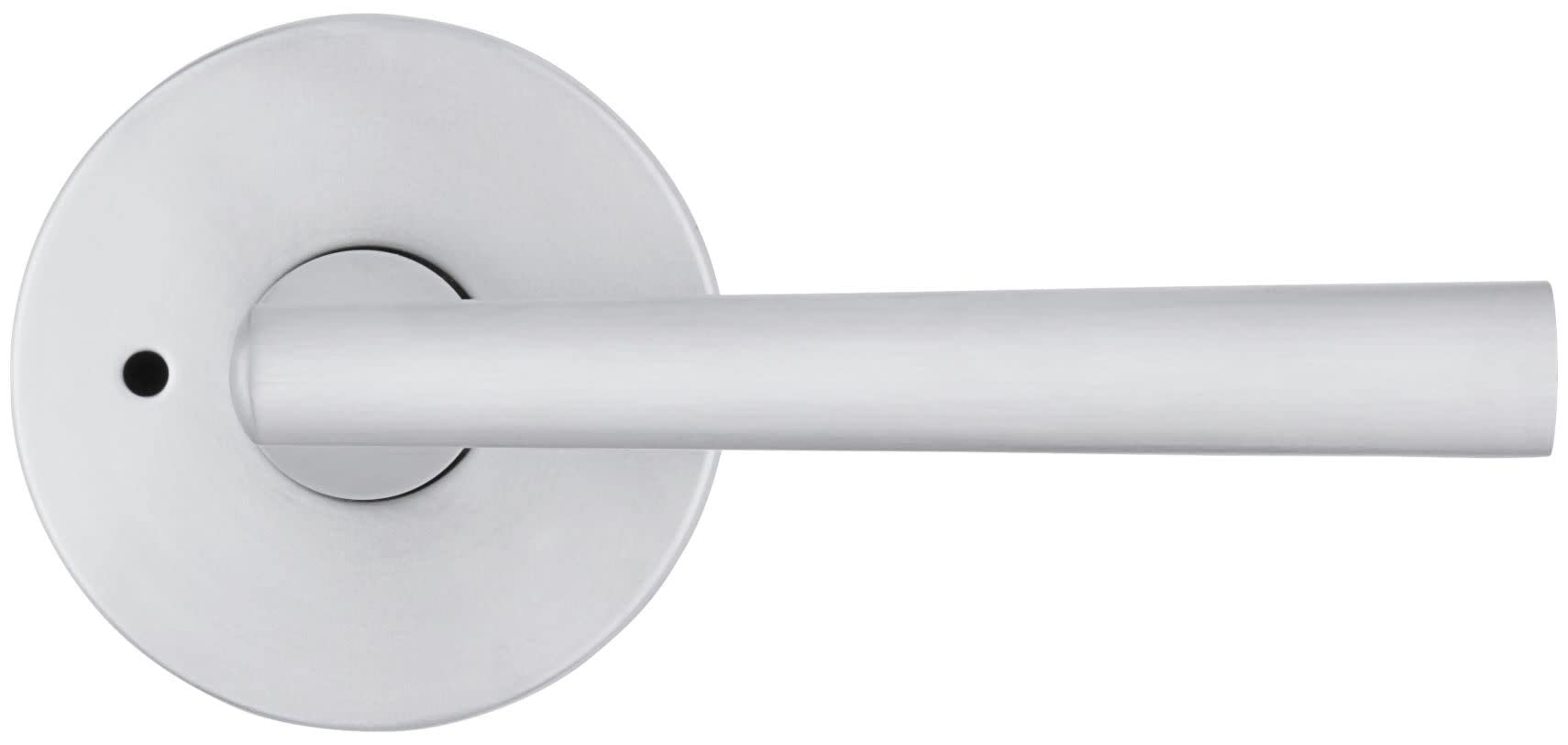 Kwikset 730MRLRDT-26 Montreal Lever with Round Rose Privacy Door Lock with 6AL Latch and RCS Strike Bright Chrome Finish