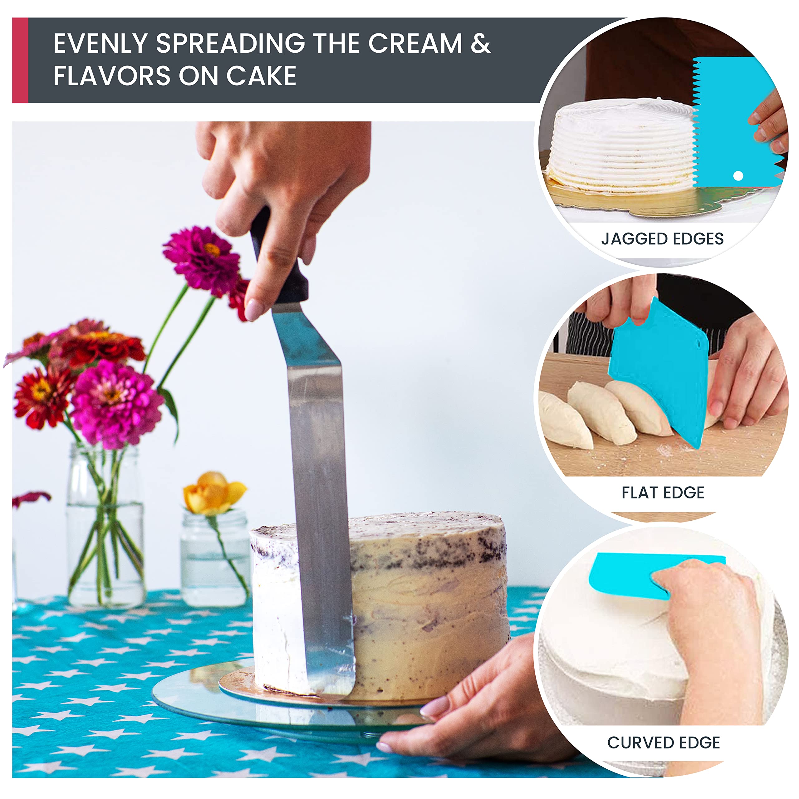 RFAQK 100PCs Icing Piping Bags and Tips Set, 12 Inch Pastry Bags with Piping Tips 48-Numbered+ Video Course + Booklet + E-book, Cake Decorating Kit for Cookie Cupcake Cake Decoration