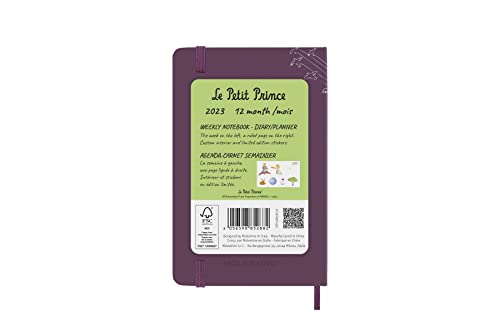 Moleskine Limited Edition Le Petit Prince 12 Month 2023 Weekly Planner, Hard Cover, Pocket (3.5" x 5.5"), Fly