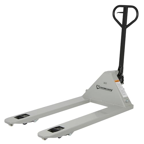 Strongway Pallet Jack Fork Pallet Truck - 63.5in L x 27in W (5500LB Capacity)