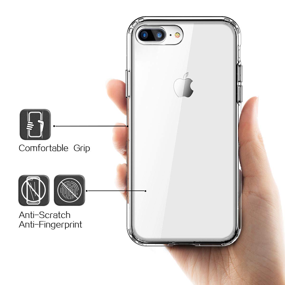 Mkeke for iPhone 15 Pro Case, [Not Yellowing] [Military Grade Protection] Slim Shockproof Phone Cases for iPhone 15 Pro 2023- White