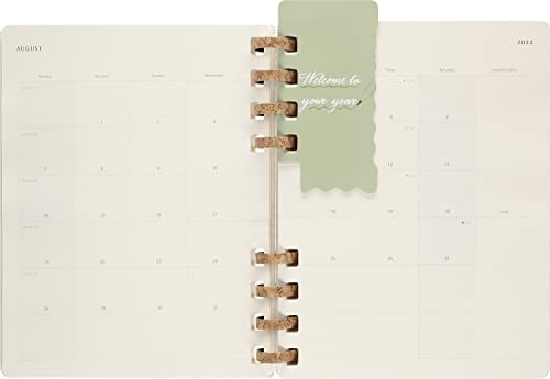Moleskine Spiral 12 Month 2023 Academic Year Planner, Hard Cover, XL (7.5" x 9.75"), Oyster